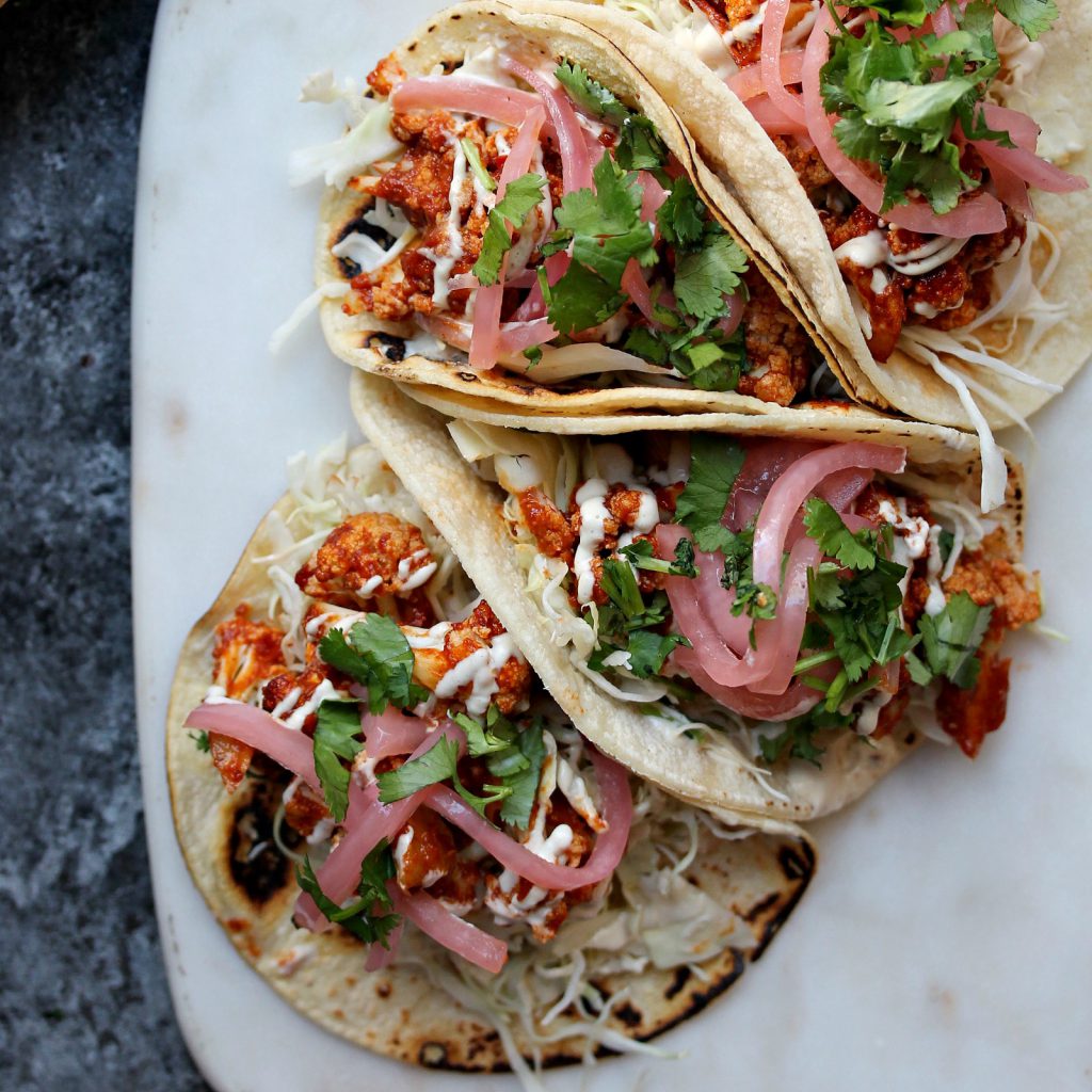 Chipotle Maple Cauliflower Tacos - Eat Figs, Not Pigs