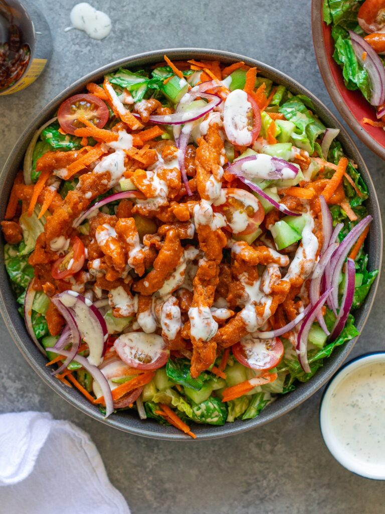 Vegan Bang Bang ‘Chicken’ Salad - Eat Figs, Not Pigs