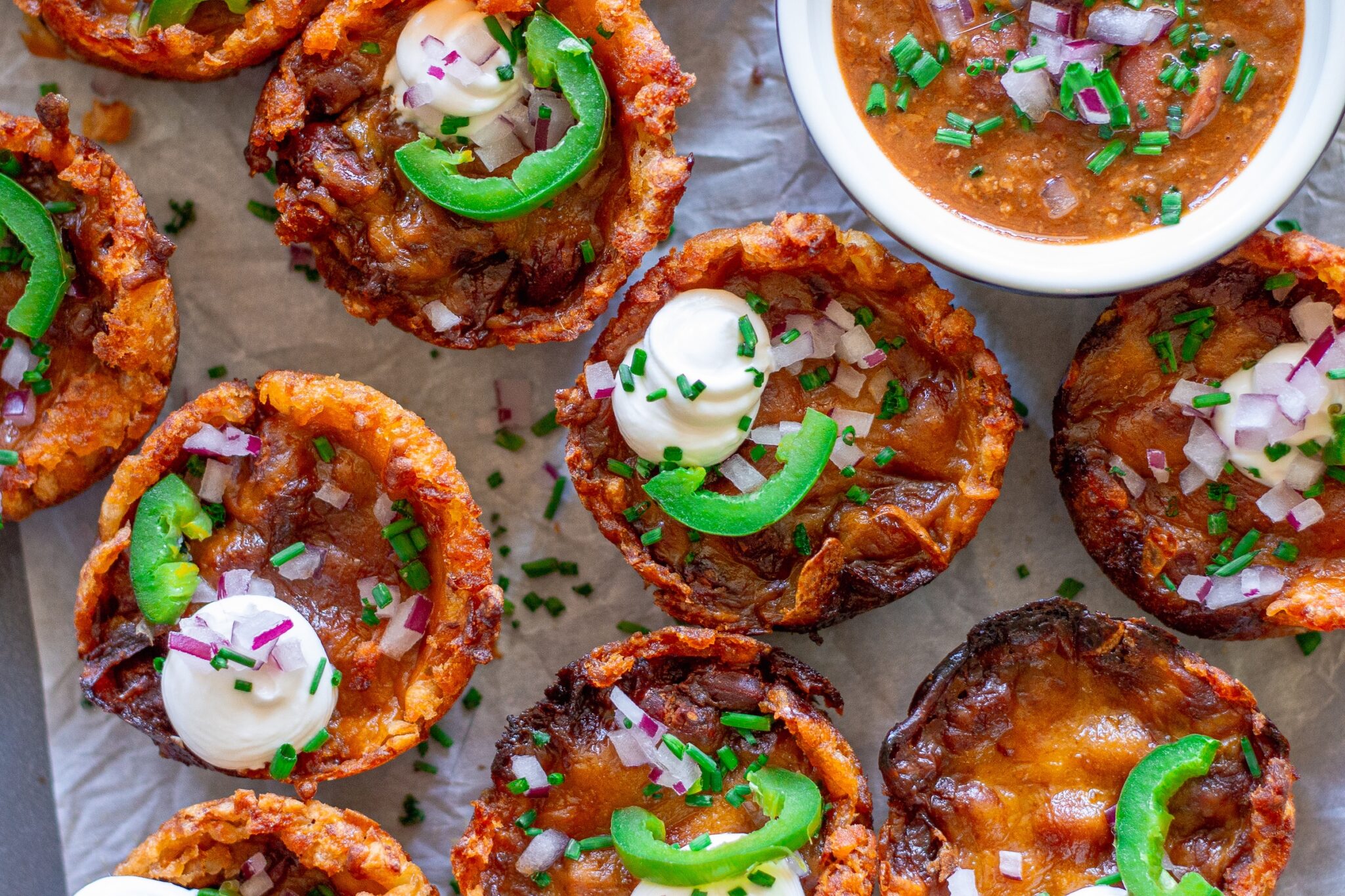 Vegan Chili Cheese Tater Tot Bites - Eat Figs, Not Pigs