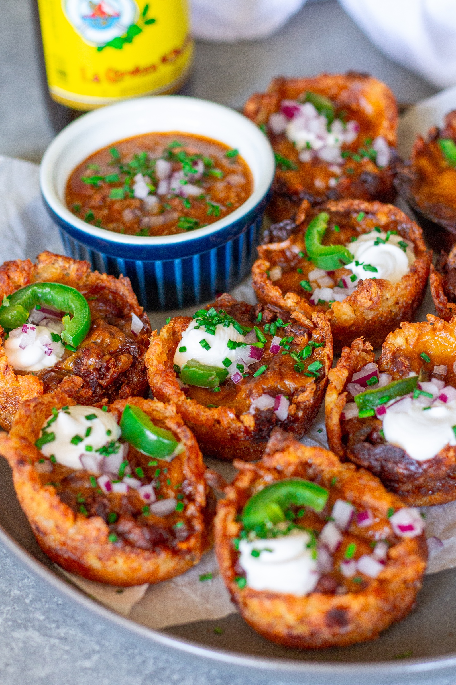 Vegan Chili Cheese Tater Tot Bites - Eat Figs, Not Pigs