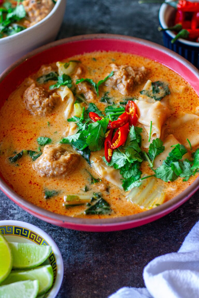 Deconstructed Curry Wonton Soup - Eat Figs, Not Pigs
