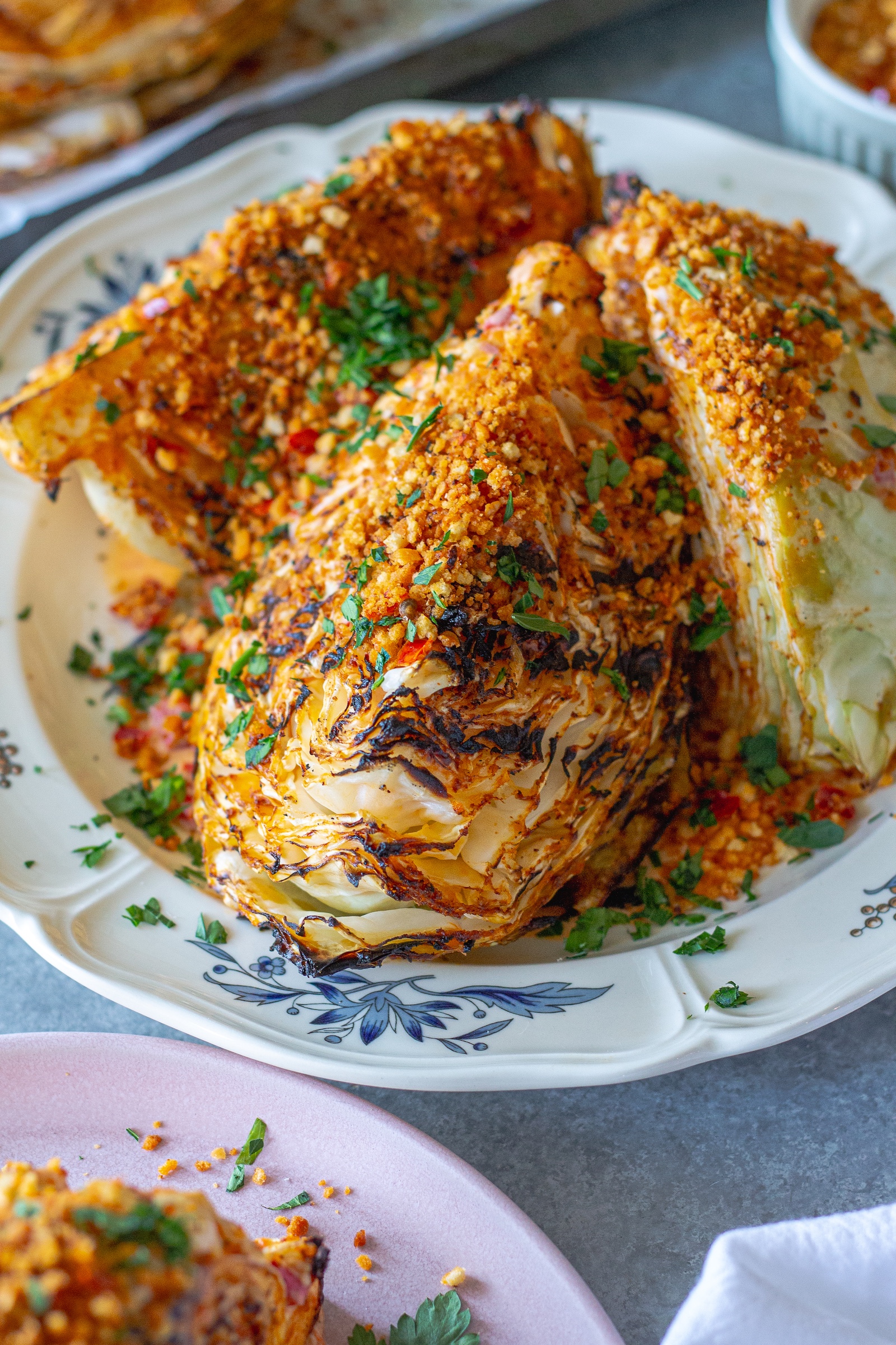Grilled Cabbage with Calabrian Chili Lemon Aioli and Crispy Breadcrumbs ...