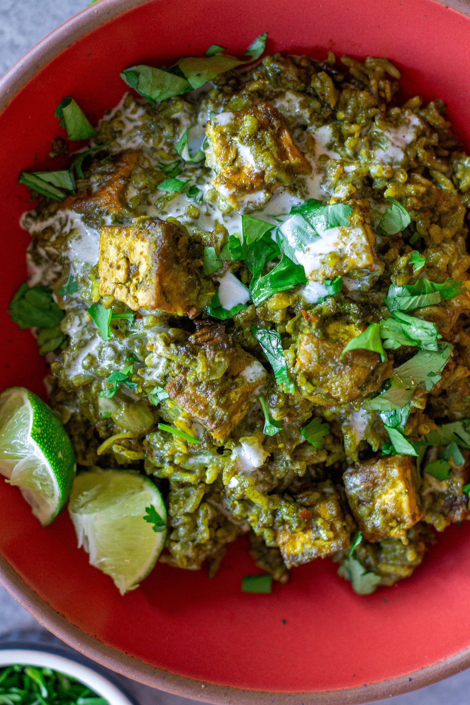 One Pan Coconut Cilantro Rice and Tofu - Eat Figs, Not Pigs